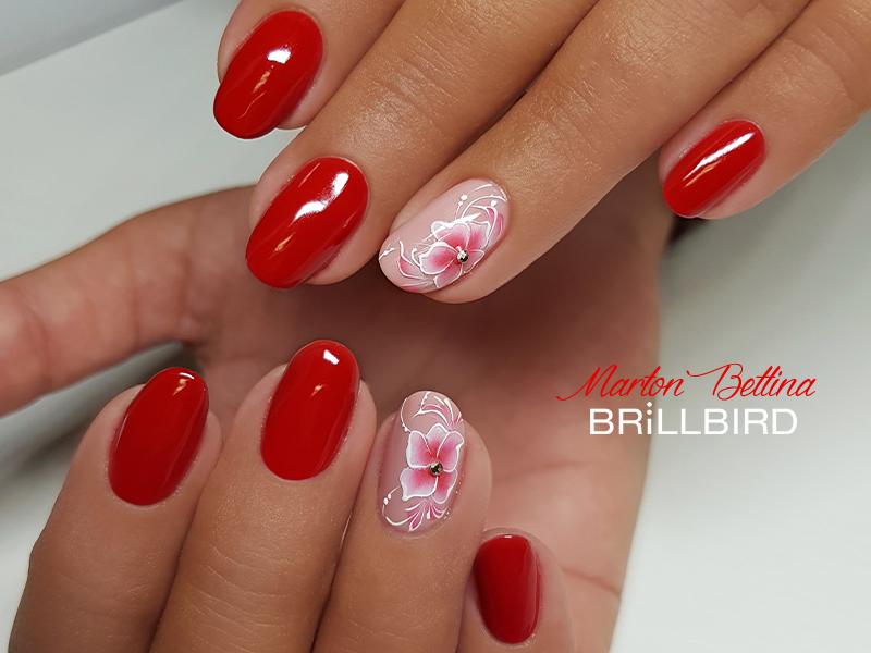 Műköröm képek - BrillBird - - Piros körmök